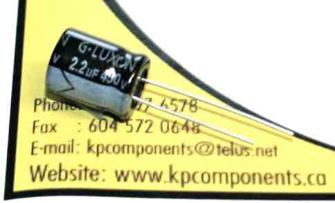 2.2uF 450V Capacitor 105°C 4PCS – KP Components Inc.