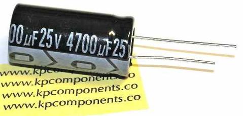 4700uF 25V Capacitor 105°C Radial – KP Components Inc.