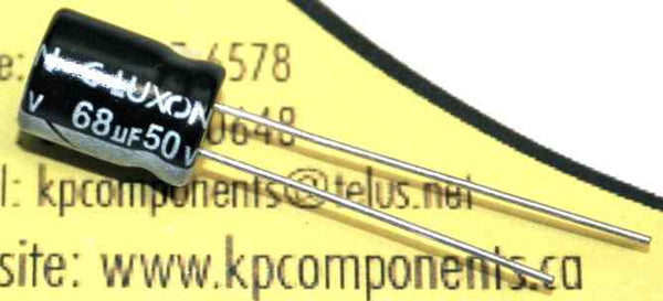 68uF 50V Capacitor 105°C – KP Components Inc.