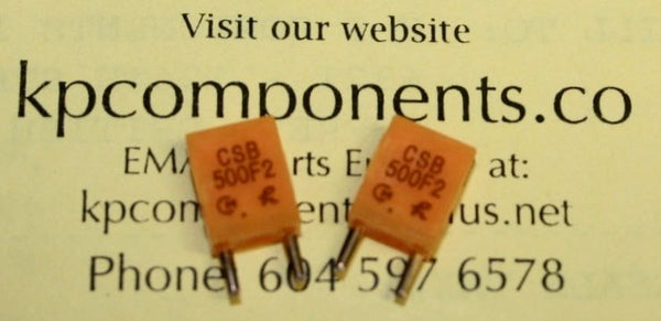 CSB500F2 Ceramic Resonator 500KHZ – KP Components Inc.