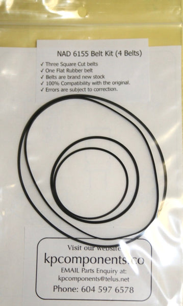 NAD 6155 Belt Kit (4 Belts) – KP Components Inc.