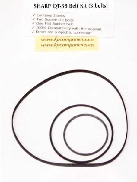 Sharp QT-38 Belt Kit (3 belts) – KP Components Inc.