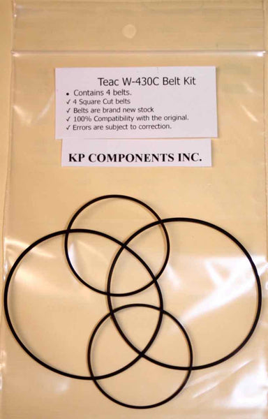 Teac W-430C Belt Kit Teac D-525C – KP Components Inc.